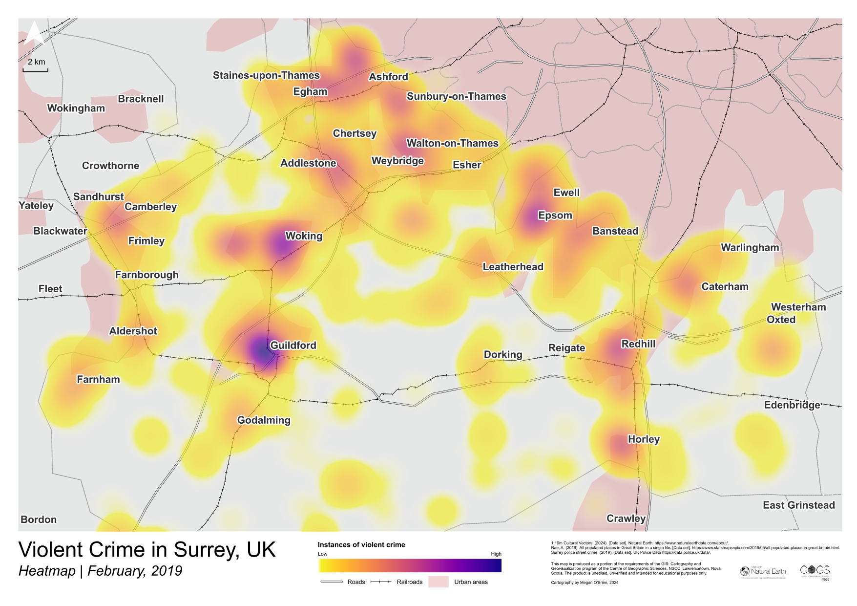 Violent Crime Analysis in Surrey, England – Megan O'Brien